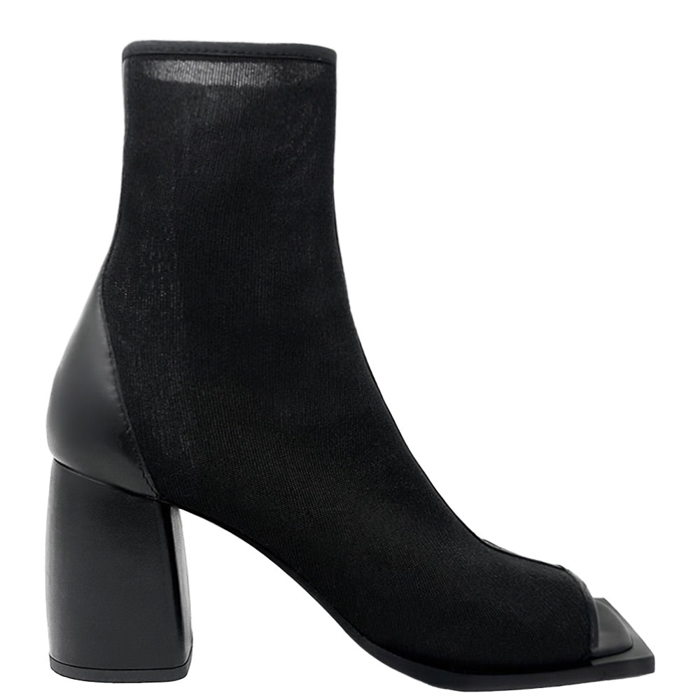 Onyx Mesh Heel Boot With Open Toe – DANIELLA SHEVEL